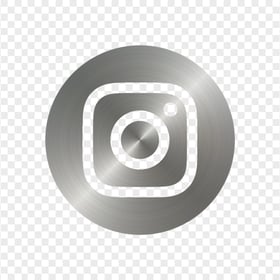 HD Silver Glitter Round Instagram Logo Icon PNG | Citypng