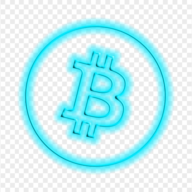 HD Blue Neon Bitcoin Logo Icon PNG | Citypng