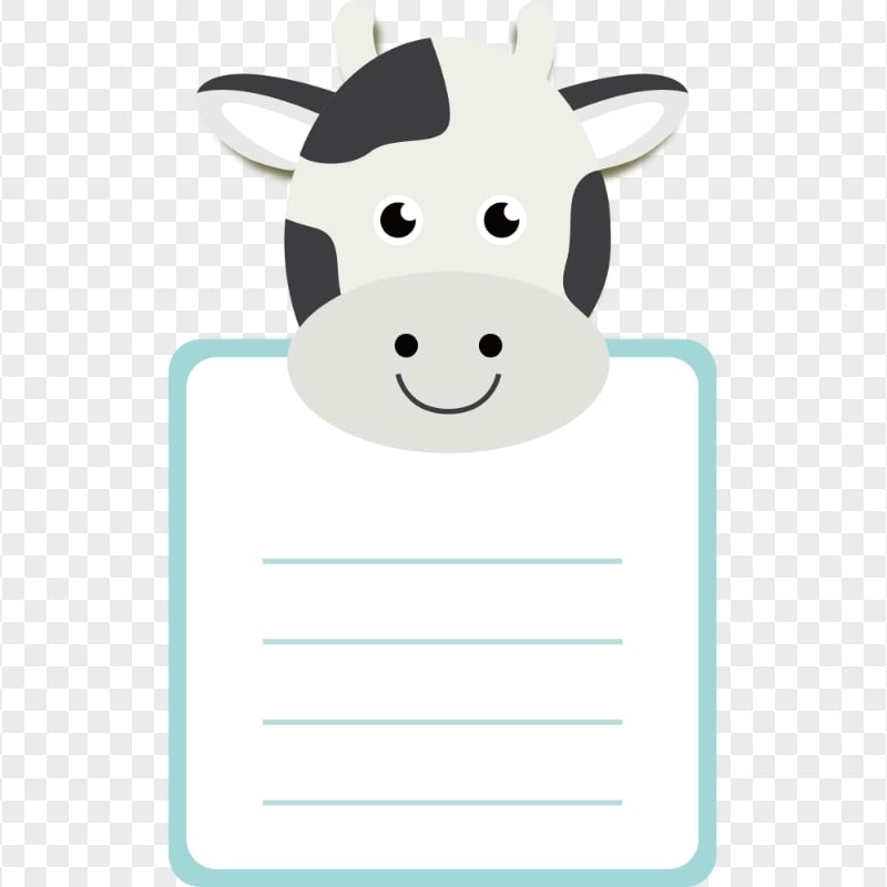 HD Paper Note Cow Illustration PNG | Citypng