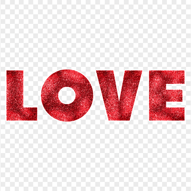 Love red glitter text | Citypng