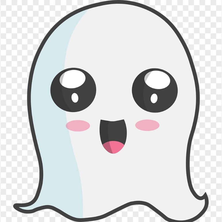 Halloween Cute Ghost Emoji Emoticon Icon PNG | Citypng