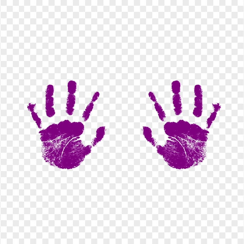 HD Dark Purple Two Realistic Handprint PNG | Citypng