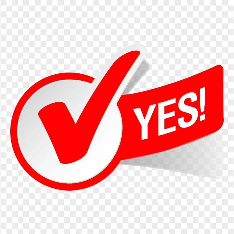 HD Red Yes Tick Mark Icon Symbol Illustration PNG | Citypng