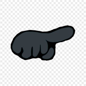 HD Black Among Us Character Finger Hand Pointing Left PNG | Citypng