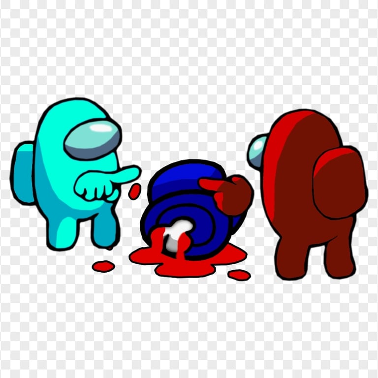 HD Among Us Blue Character Reported Dead Body PNG | Citypng