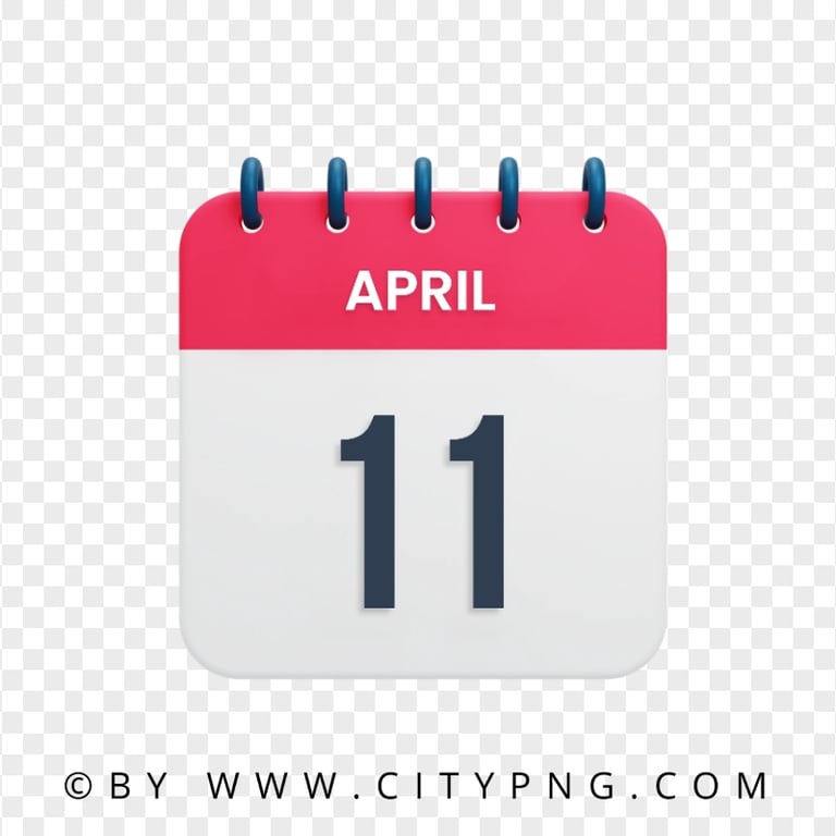 11 April Date Vector Calendar Icon HD Transparent PNG | Citypng