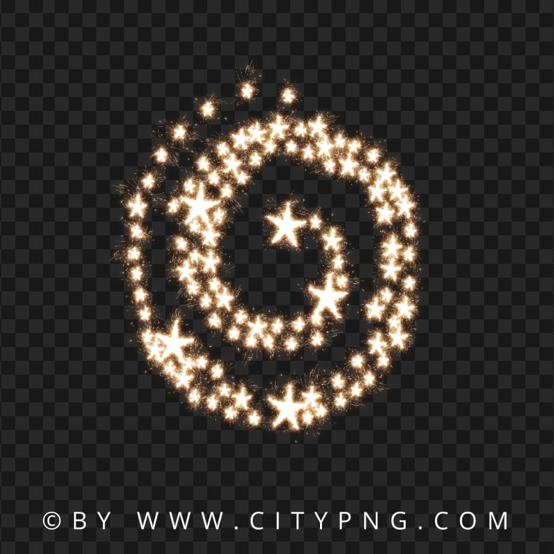 Spiral Swirl Of Fireworks Stars Effect HD PNG | Citypng
