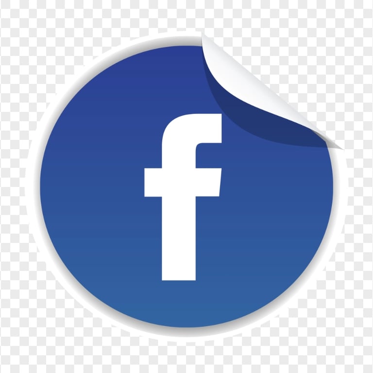 Facebook Round Logo Icon Stickers | Citypng