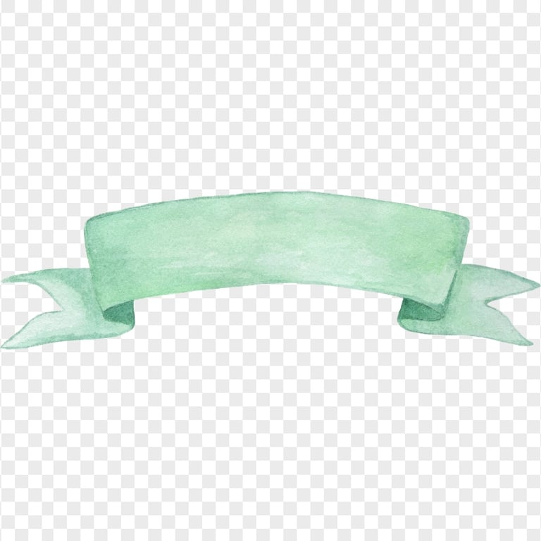 HD Green Watercolor Ribbon Banner PNG | Citypng