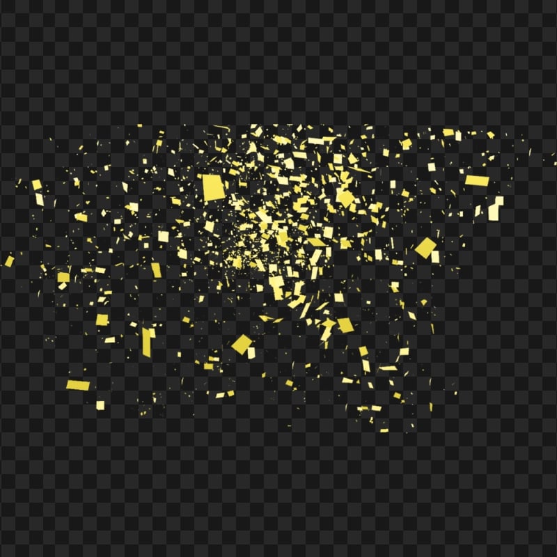 Yellow Confetti Party Christmas Effect PNG | Citypng