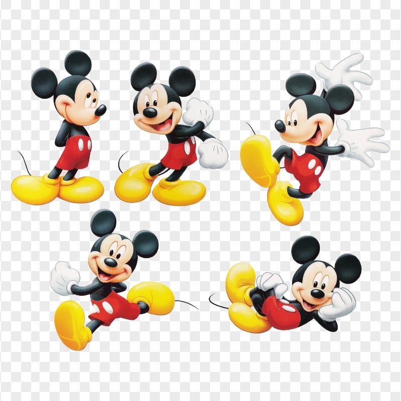 Five Mickey Mouse Collage Image PNG | Citypng