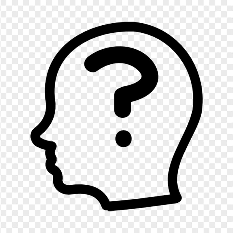Outline Person Head Icon Question Mark PNG | Citypng