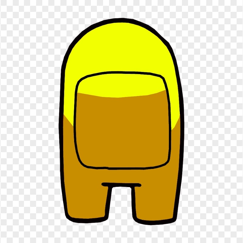 HD Among Us Yellow Character Back View PNG | Citypng