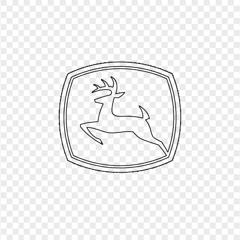 John Deere Black Outline Logo PNG | Citypng