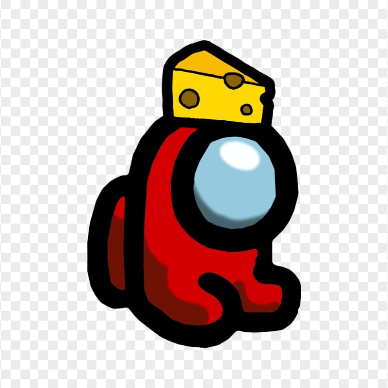 HD Red Among Us Mini Crewmate Character Baby Cheese Hat PNG | Citypng