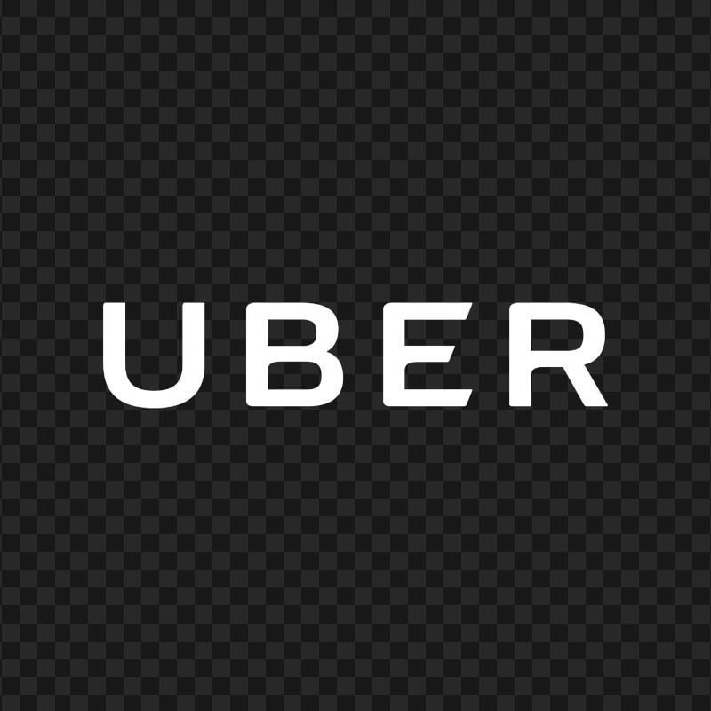 Uber Text Word White Logo PNG | Citypng