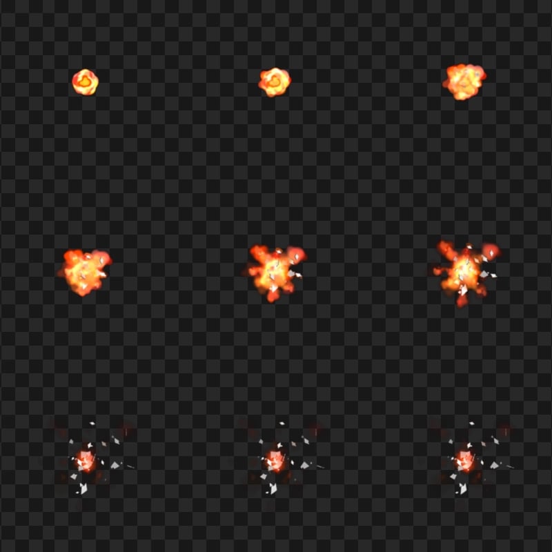 Fire Explosion Animation Sprite PNG IMG | Citypng