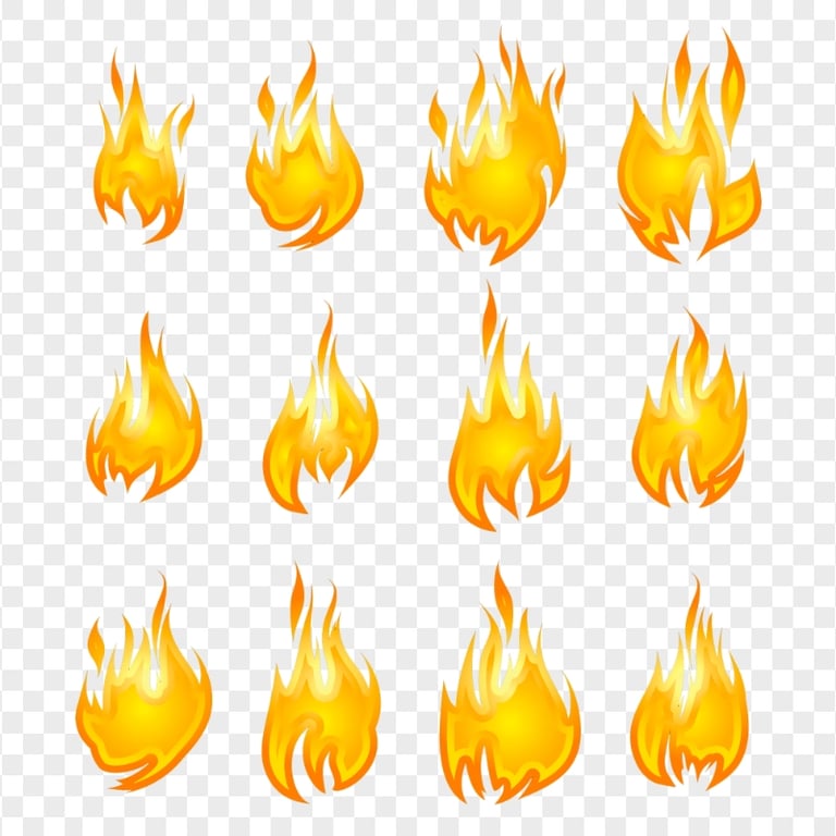 Clipart Collection Of Yellow Fire Flames PNG | Citypng