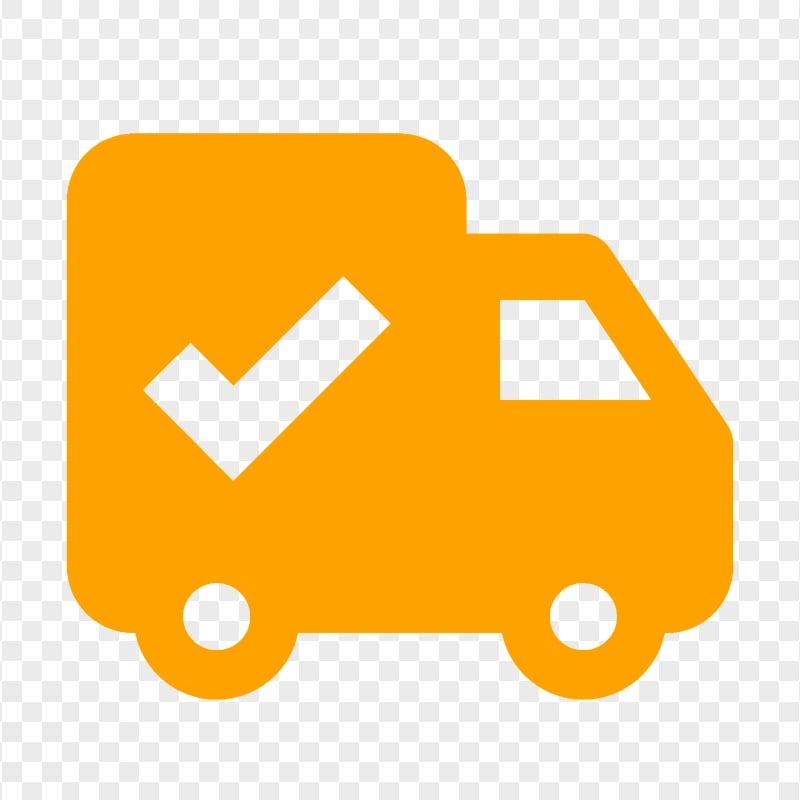 Freight Ship Shipping Truck Delivery Orange Icon Transparent PNG | Citypng