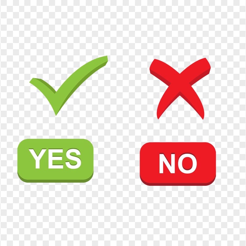 HD Yes No Illustration Transparent Background | Citypng