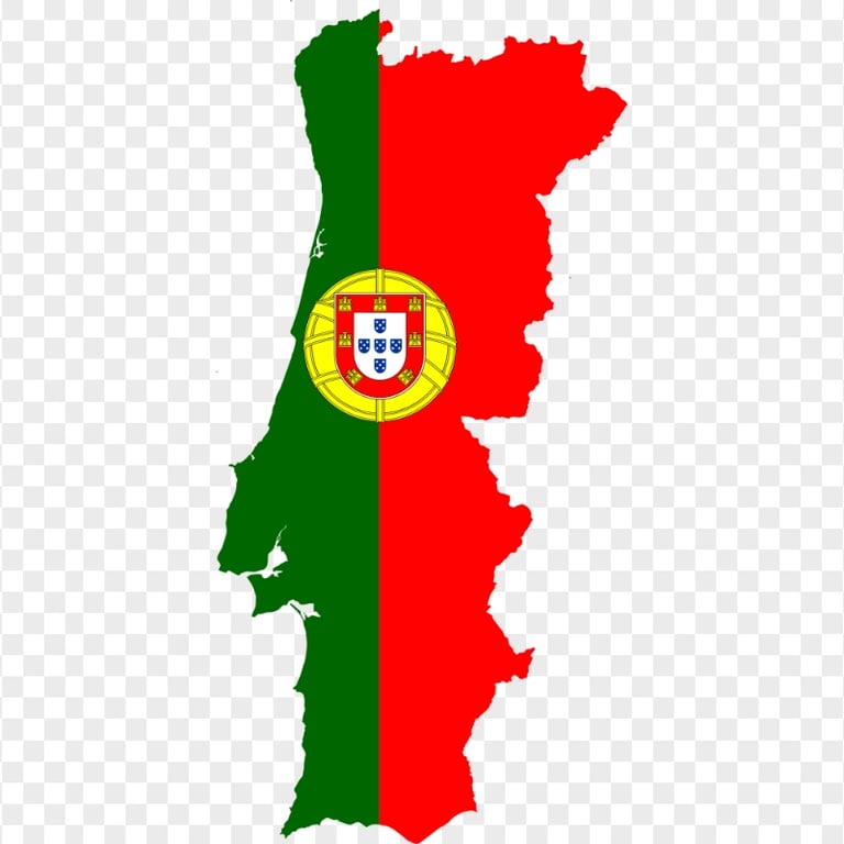 Portugal Flag Map Transparent Background | Citypng