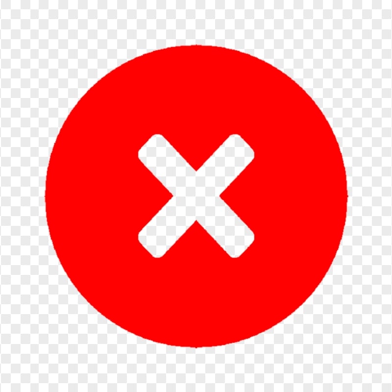 PNG Red Round Close X Icon | Citypng