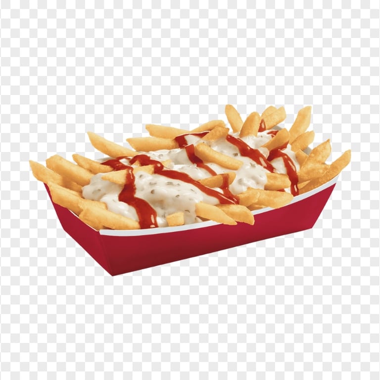 FREE French Fries Box With Mayo And Ketchup PNG | Citypng