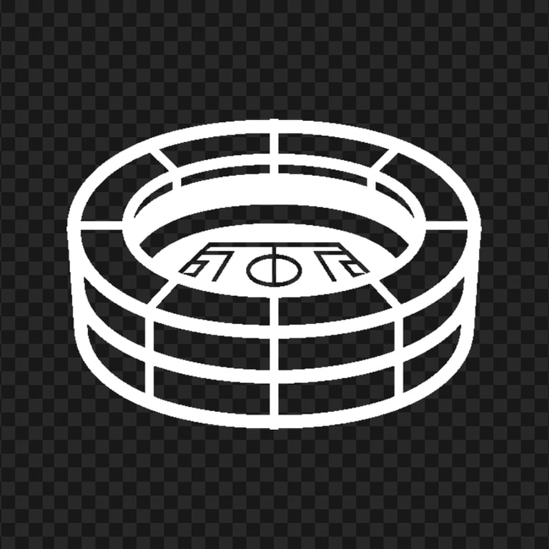 Sports Football Stadium White Icon Transparent Background | Citypng