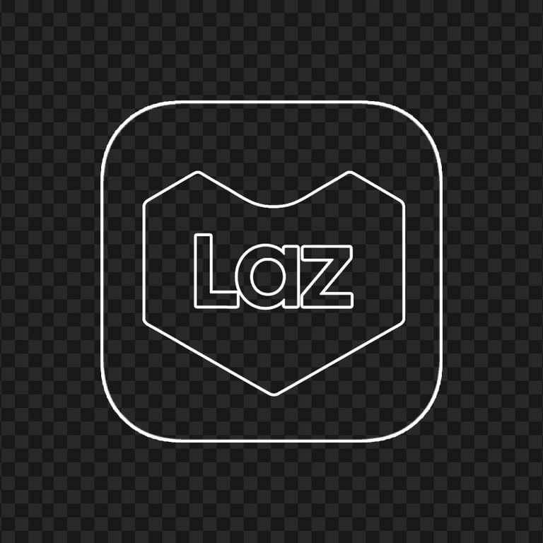 Lazada Laz Square White Outline Icon PNG | Citypng