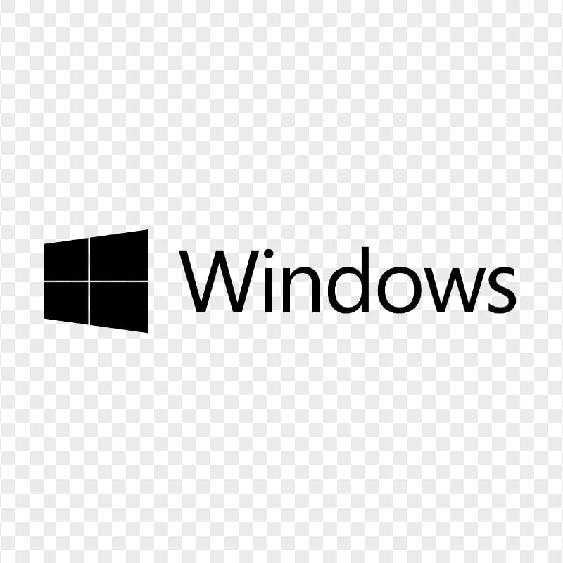 Black Microsoft Windows 10 Logo PNG | Citypng