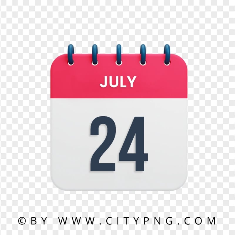 24th July Day Date Calendar Icon HD Transparent Background | Citypng