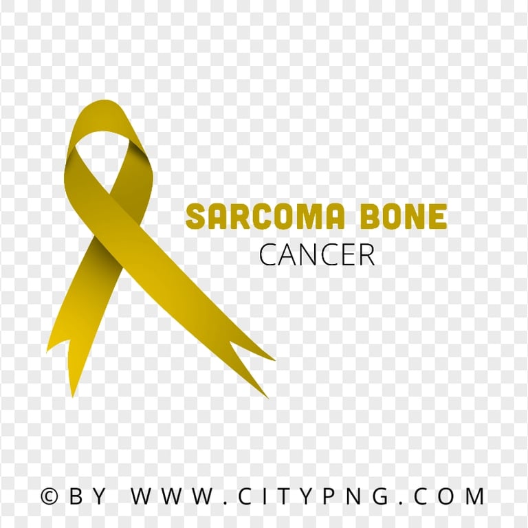 Sarcoma Bone Cancers Yellow Ribbon Logo Sign PNG | Citypng