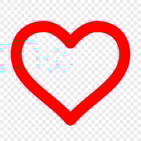 HD Square Red Outline Heart Love Icon PNG | Citypng