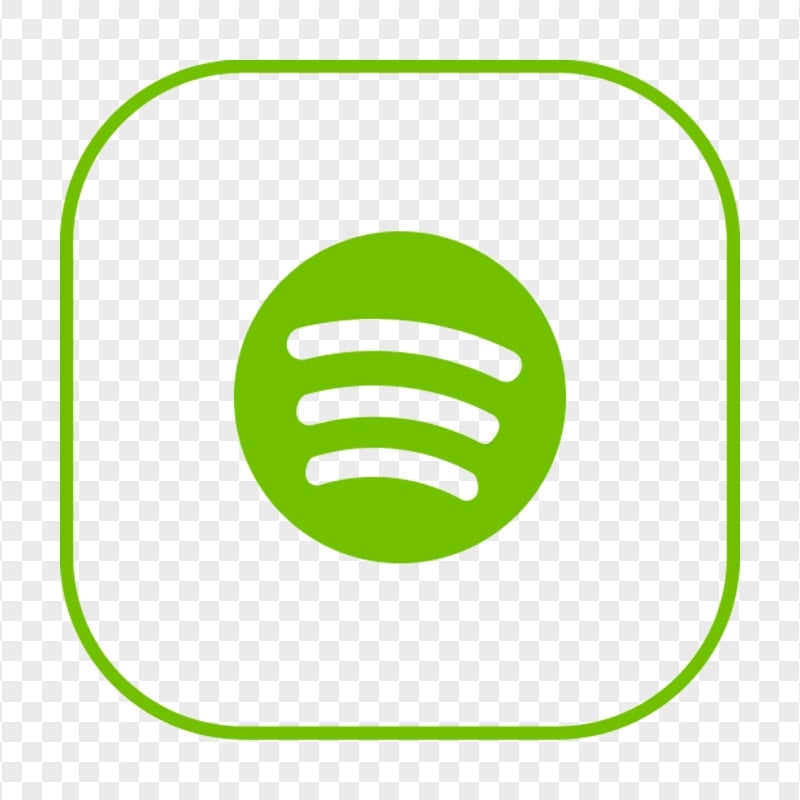 Outline Spotify Square App Icon PNG | Citypng