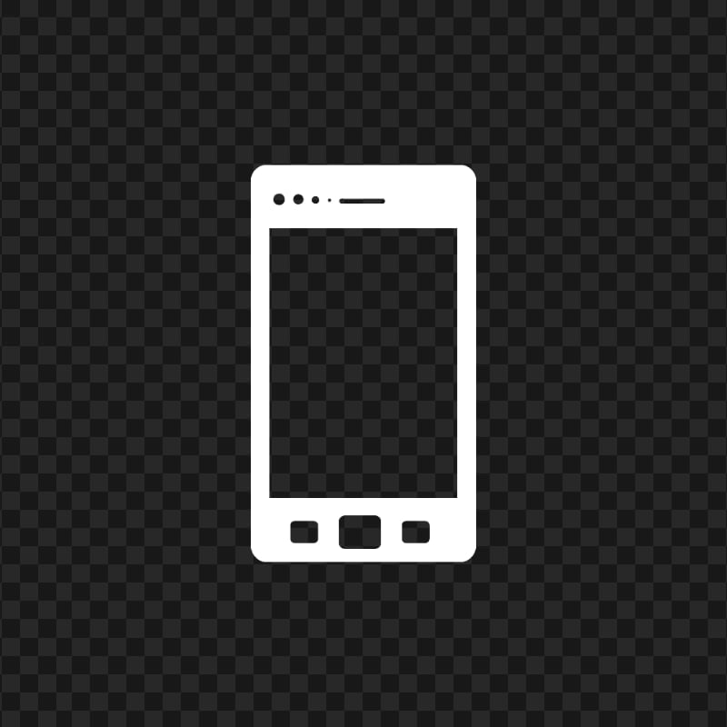 HD White Cell Phone Icon Transparent PNG | Citypng