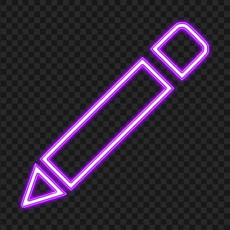 HD Neon Purple Pencil Icon Transparent PNG | Citypng