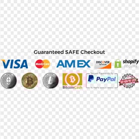 HD Guaranteed Safe Checkout Payments Badge Icons | Citypng