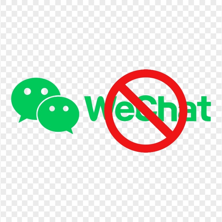 WeChat App And TikTok App Logos Banned Ban Sign | Citypng