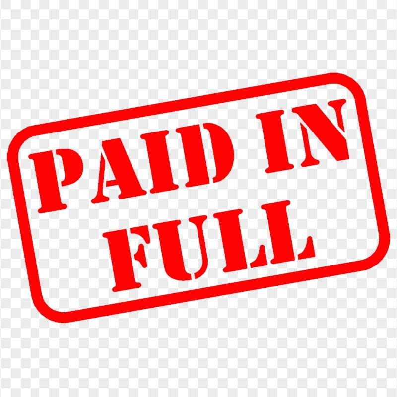 HD Paid In Full Red Stamp Sign Transparent PNG | Citypng