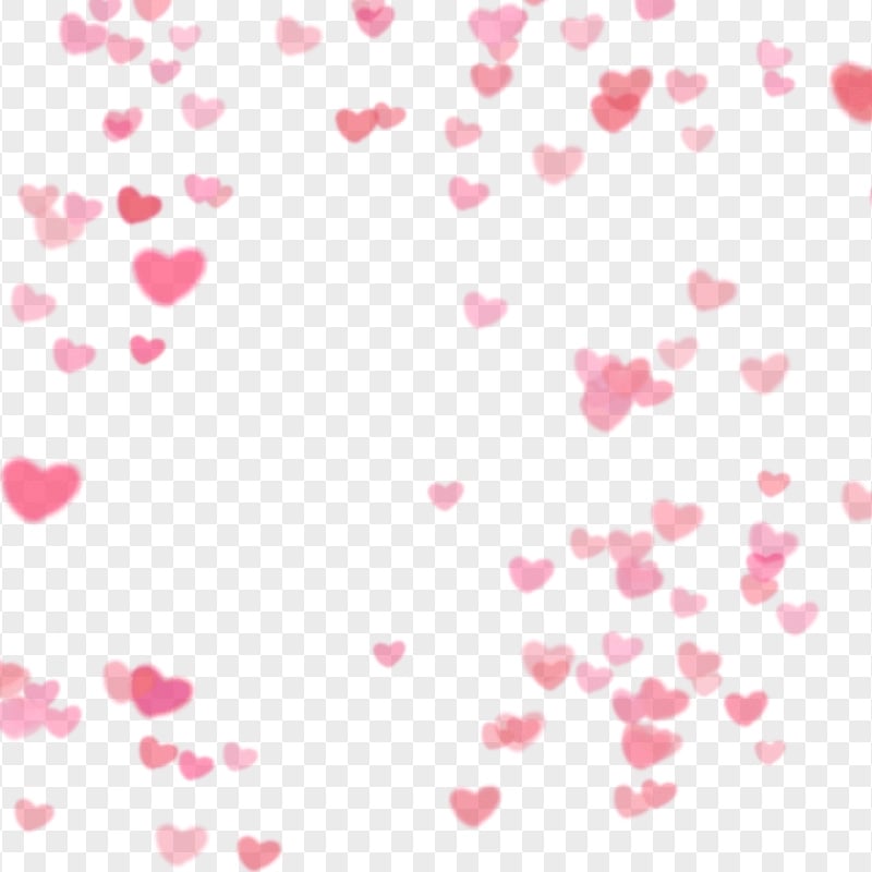 Valentines Bokeh Overlay Floating Hearts PNG | Citypng