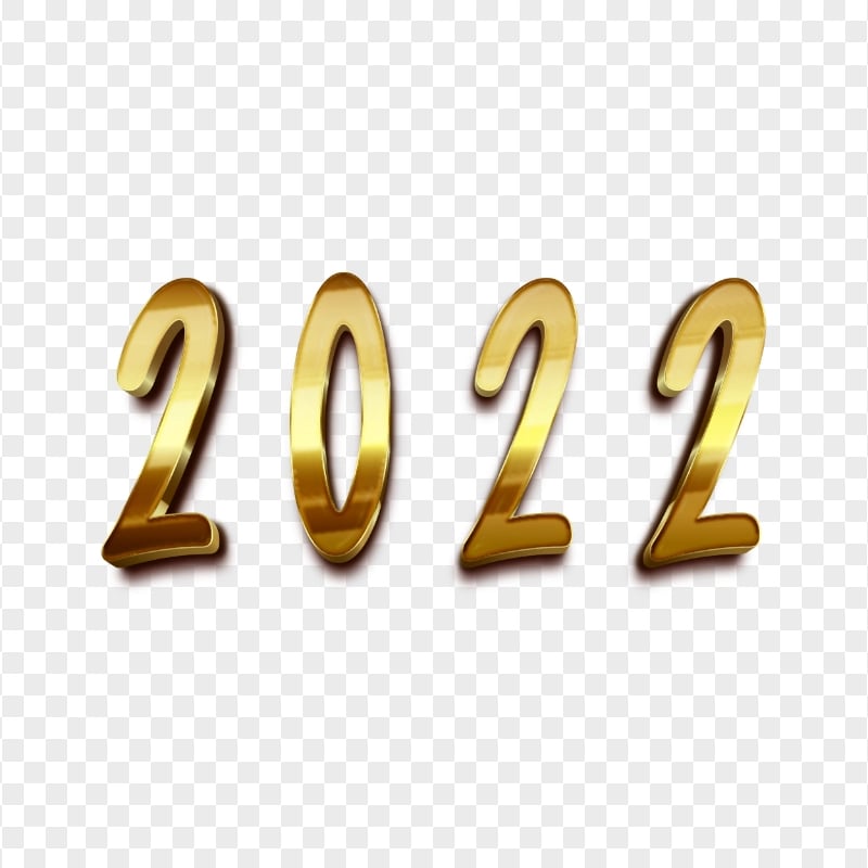 3D Golden Gold 2022 Text Transparent PNG | Citypng