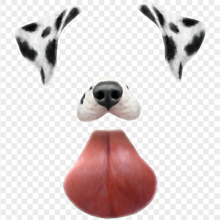 Snapchat Cute Dalmatian Dog Puppy Tongue Filter PNG Image | Citypng