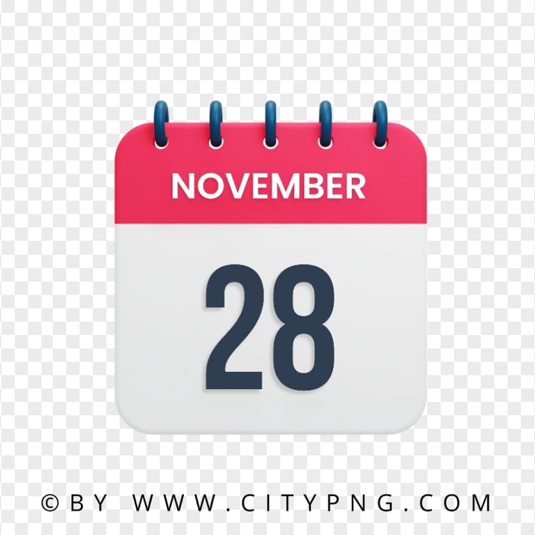 28th November Day Date Calendar Icon HD PNG | Citypng