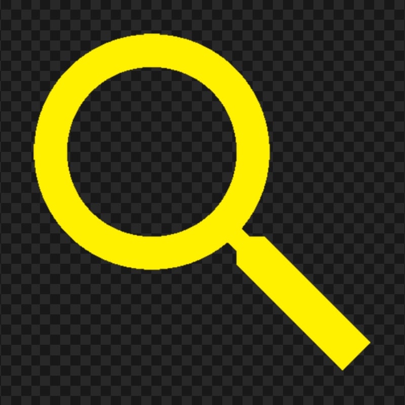 Yellow Search Icon Button PNG Image | Citypng