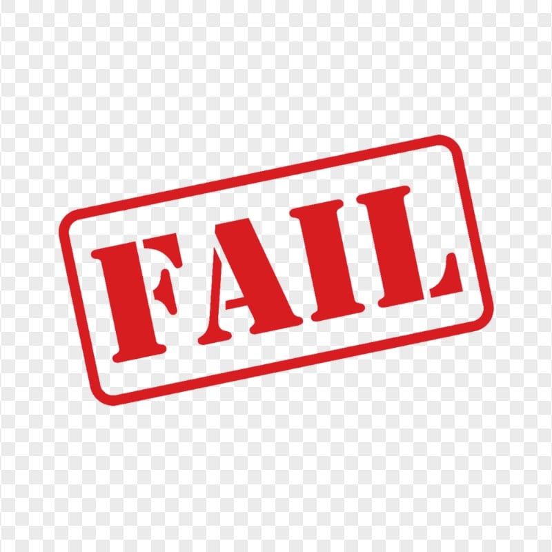 HD Fail Red Stamp Word PNG | Citypng