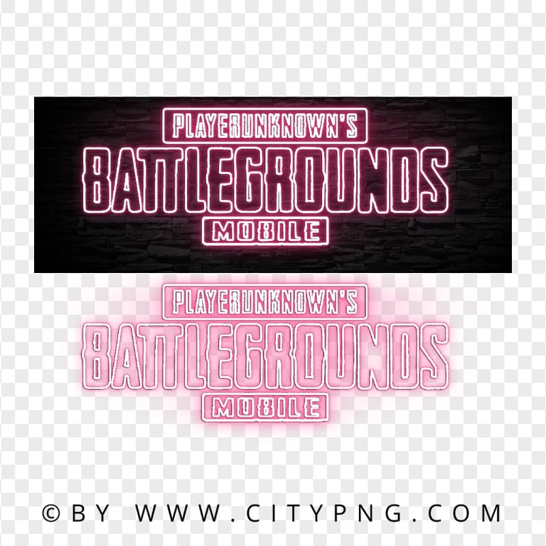 HD Player Unknown Battlegrounds PUBG Pink Light Neon Logo PNG | Citypng
