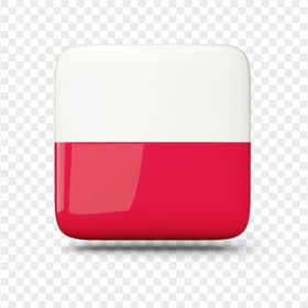 Square Glossy Poland Flag Icon PNG | Citypng