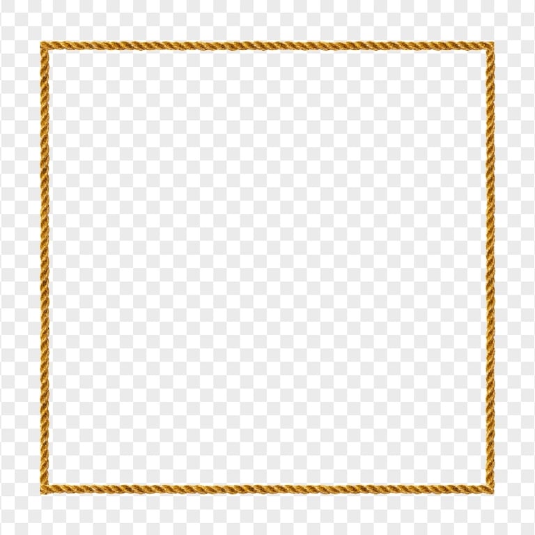 Brown Rope Square Frame Image PNG | Citypng