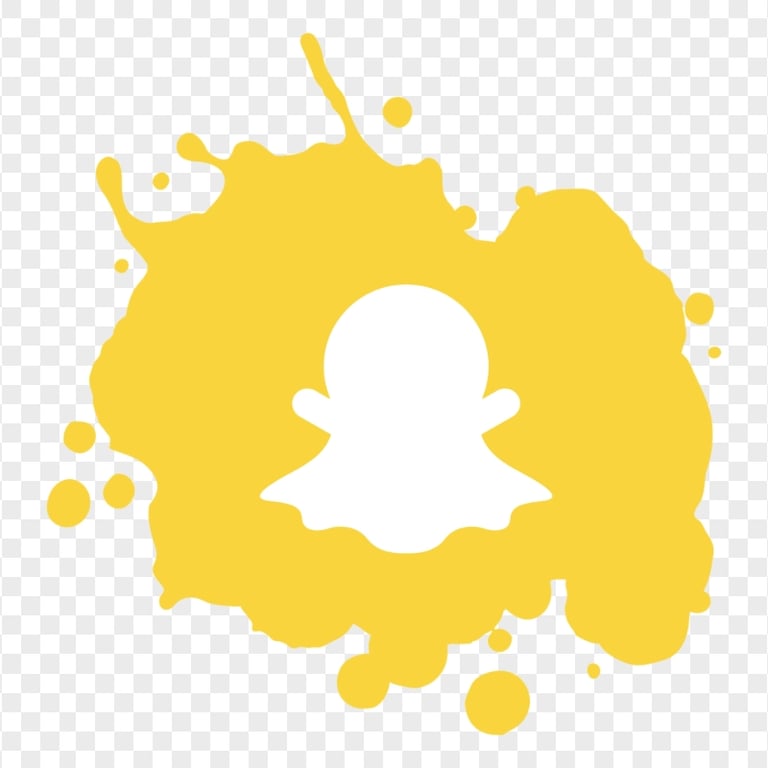 Snapchat Yellow Paint Splash Contains Ghost Icon | Citypng