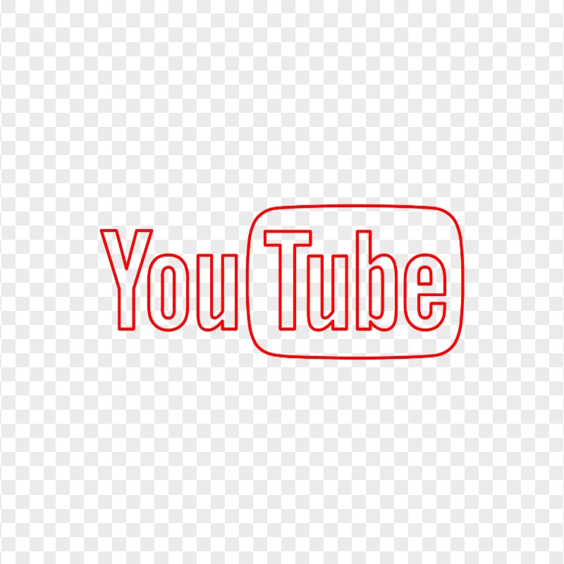 HD Red Outline Youtube YT Logo PNG | Citypng